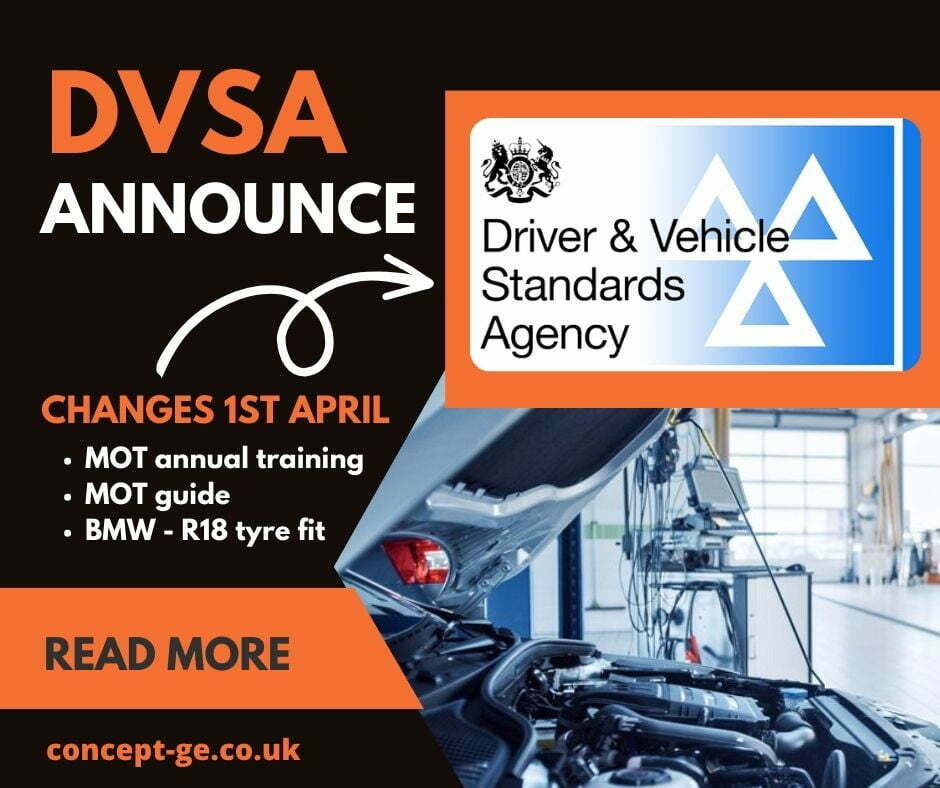 DVSA Special notice 1st April 2023 - Concept G E Ltd