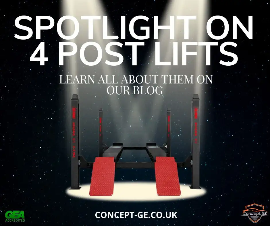 Spotlight on 4 Post Car Lifts - Concept Garage Equipment