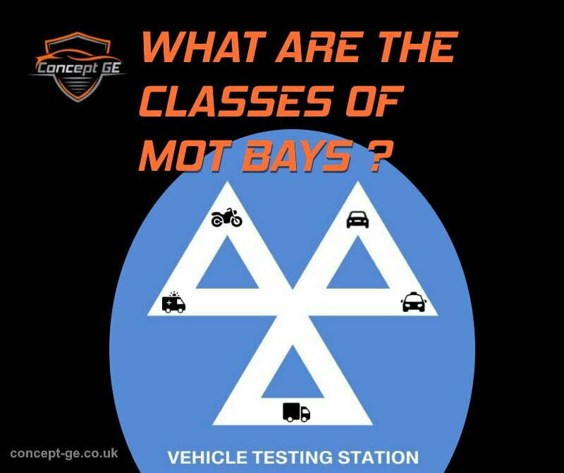 What are the classes of MOT Bays? - Concept Garage Equipment