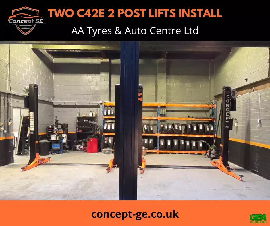Two 2-Post Lift Install for AA Tyres & Auto Centre Ltd